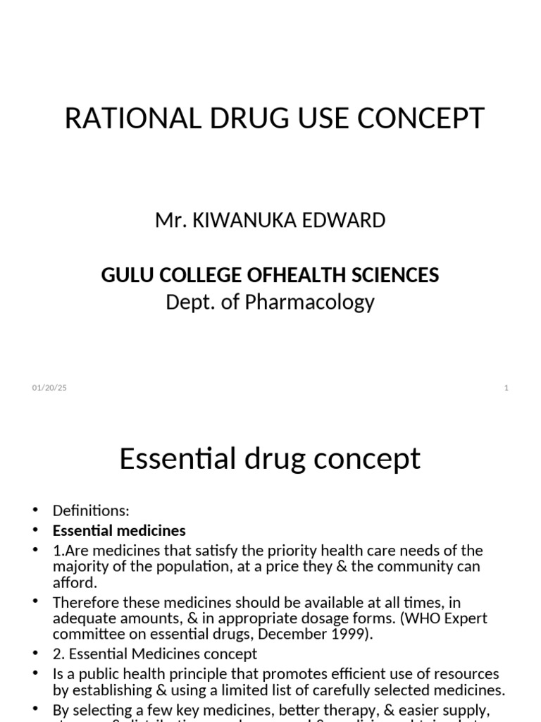 Rational Drug Use Concept | PDF | Medical Prescription | Medical Error