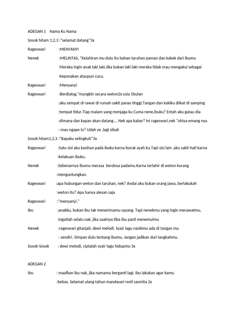 Nama Ku: Kisah Rageswari dan Mandasari | PDF