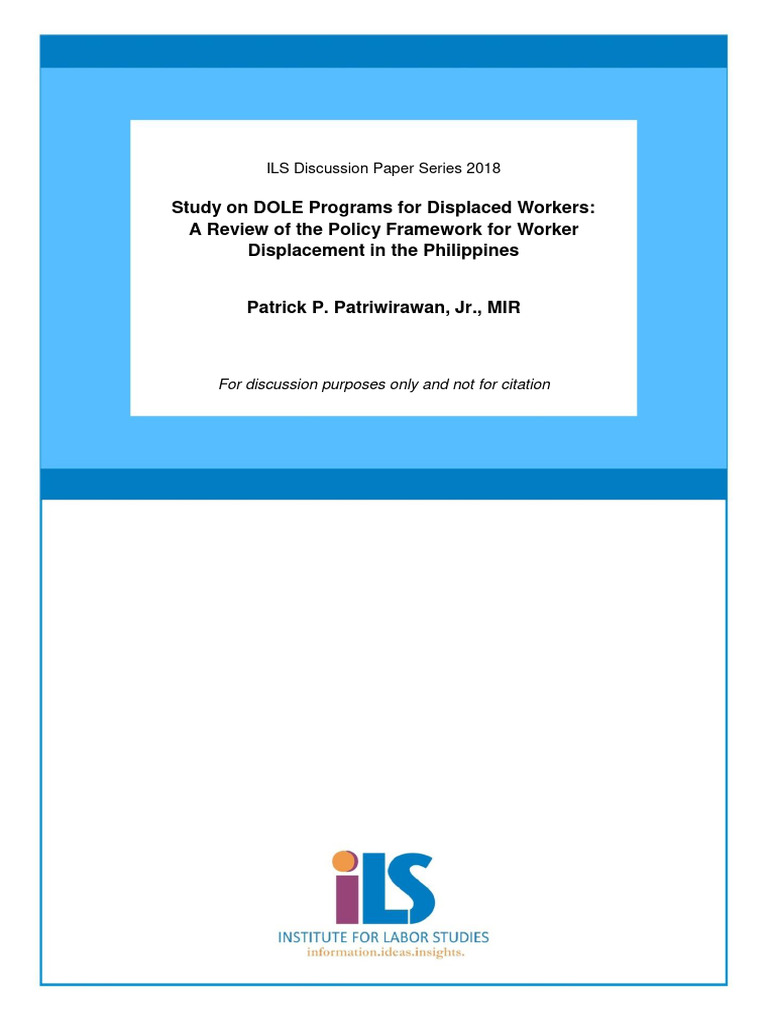 Study On DOLE Programs For Displaced Wor | PDF | Unemployment Benefits ...