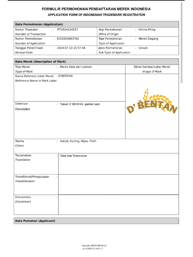 Cetakmerk-dirjen | PDF