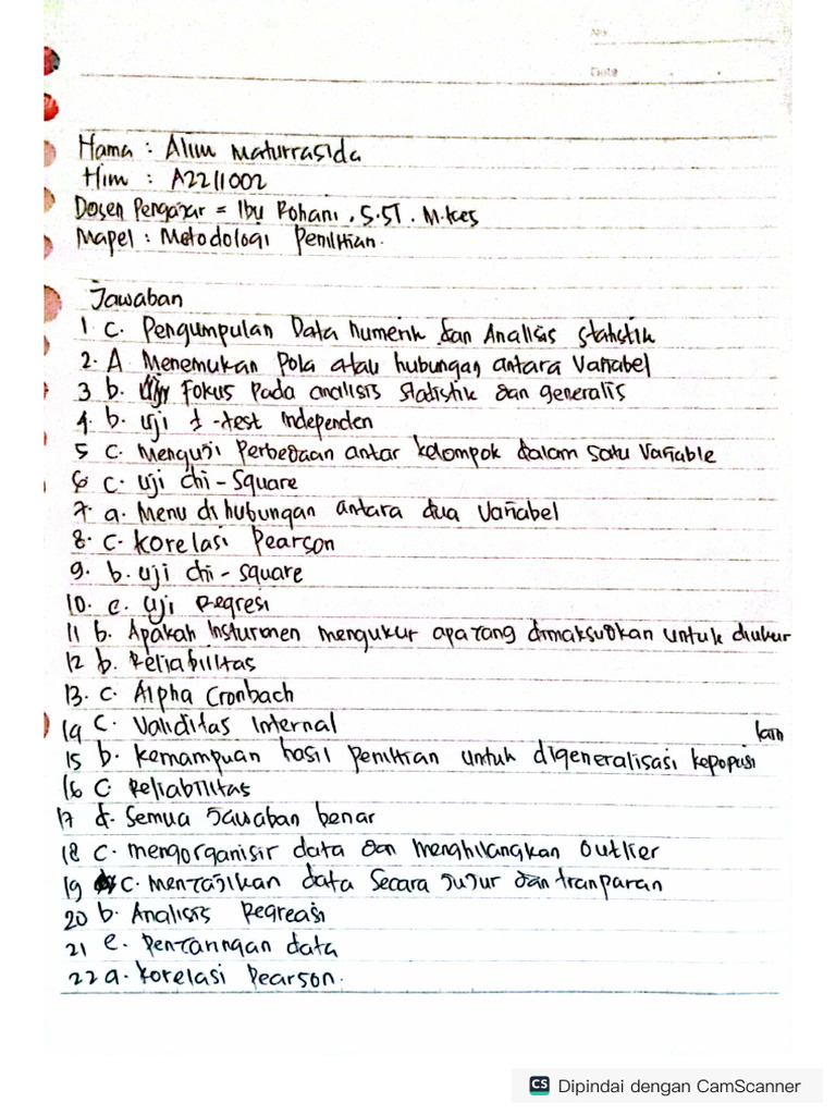 jawaban tugas metlit | PDF