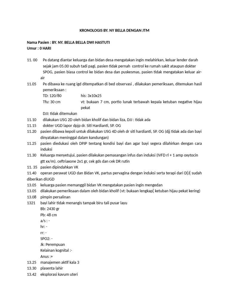 KRONOLOGI BY. NY BELLA DWI JTM | PDF