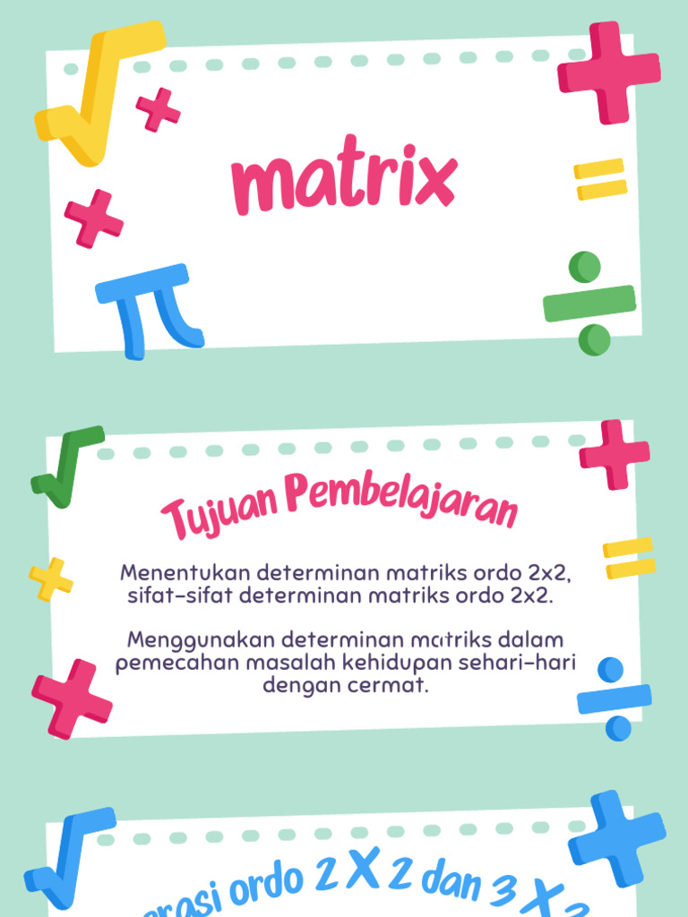 Determinan & Invers Matriks 2x2 dan 3x3 | PDF