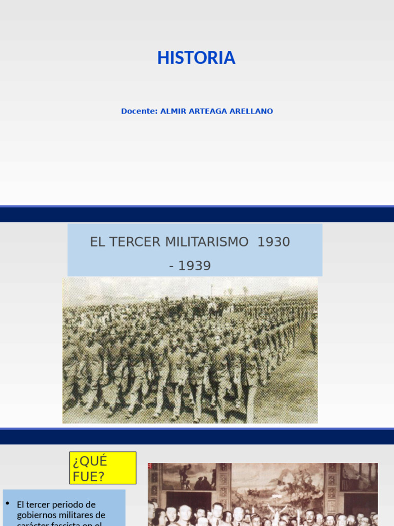 Tercer Militarismo en Perú (1930-1939) | PDF | Gobierno | Perú