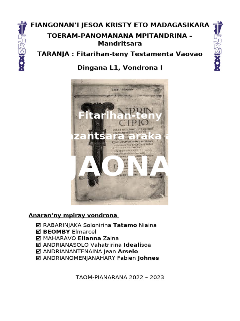 JAONA | PDF