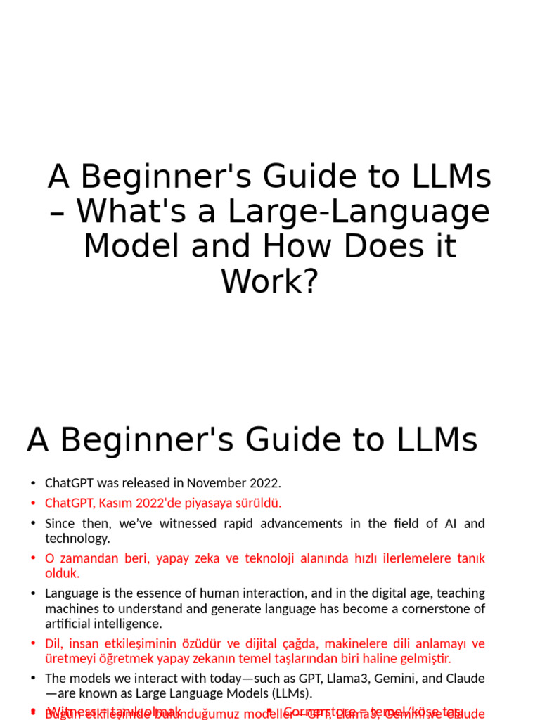A Beginners Guide To LLMs | PDF