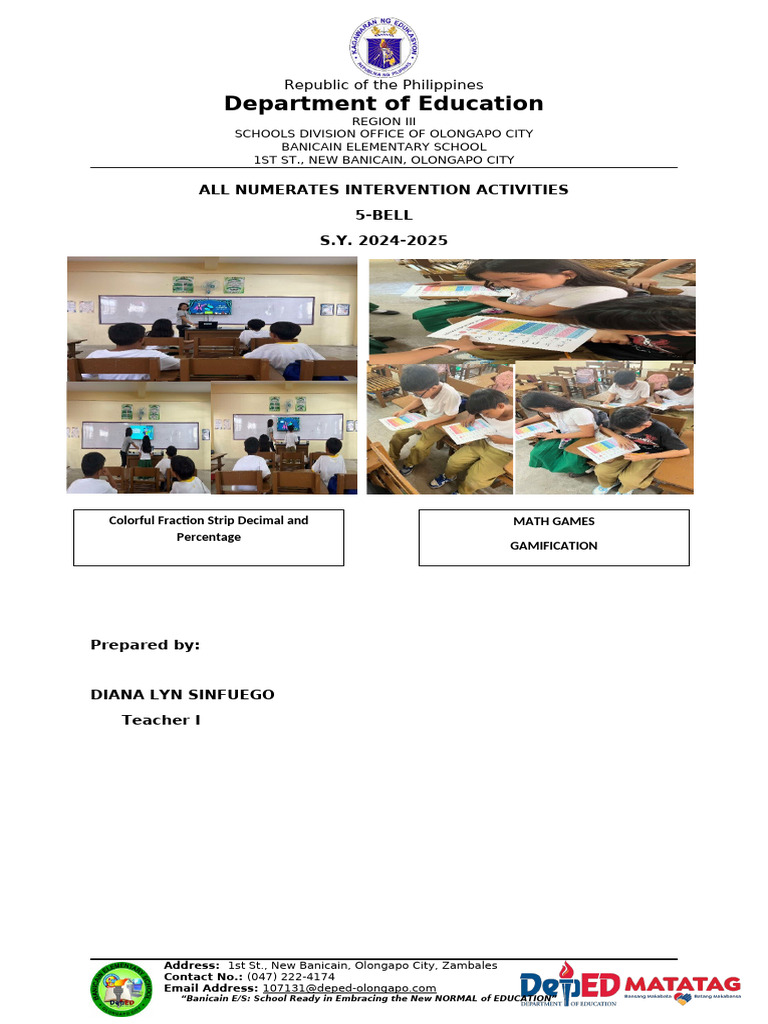 5 Bell Numerates Intervention Activities | PDF