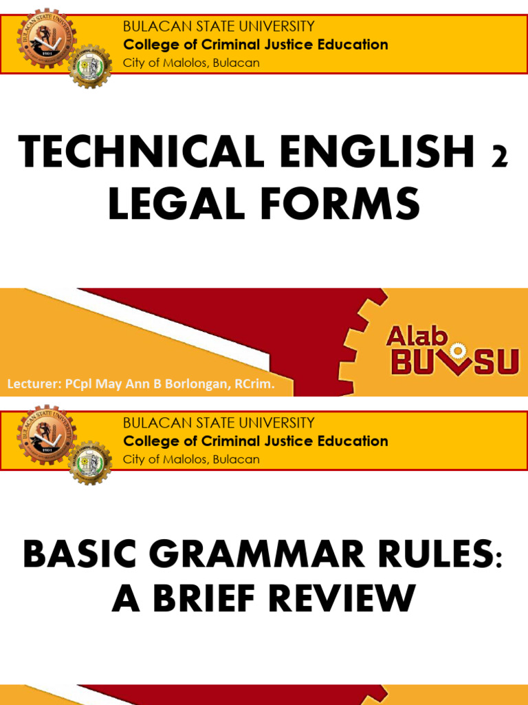 Cdi 313 Tech Eng 2 Legal Forms Course Outline | PDF | Arrest Warrant ...