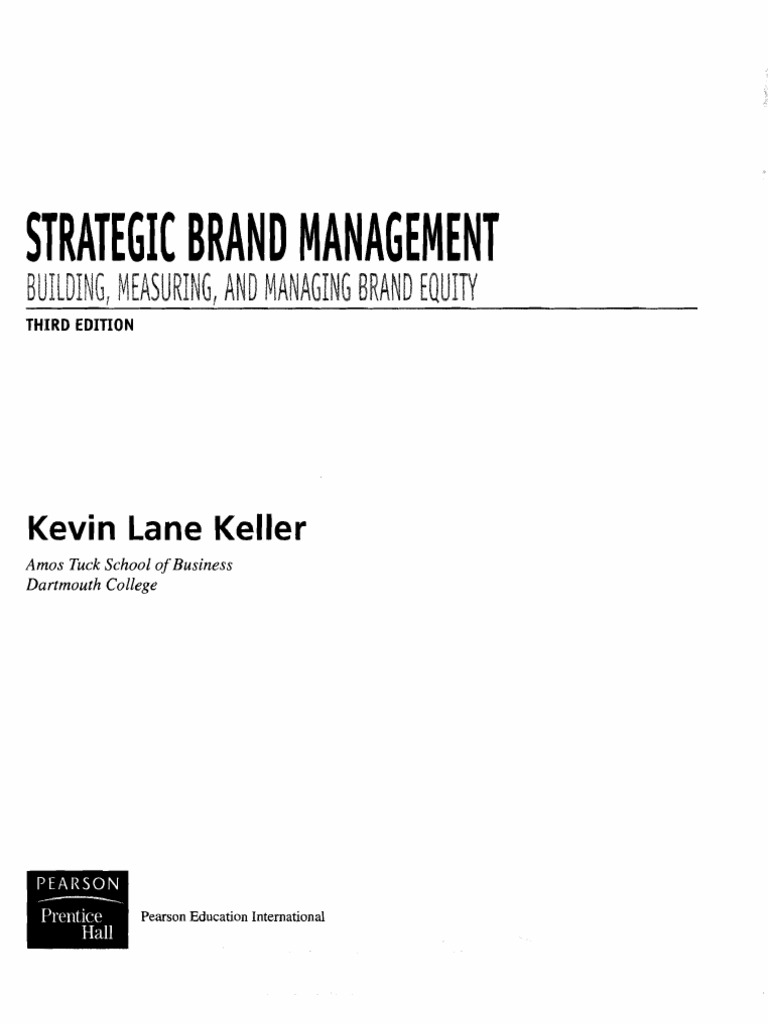 Strategic Brand Management - Keller | PDF | Brand | Marketing ...