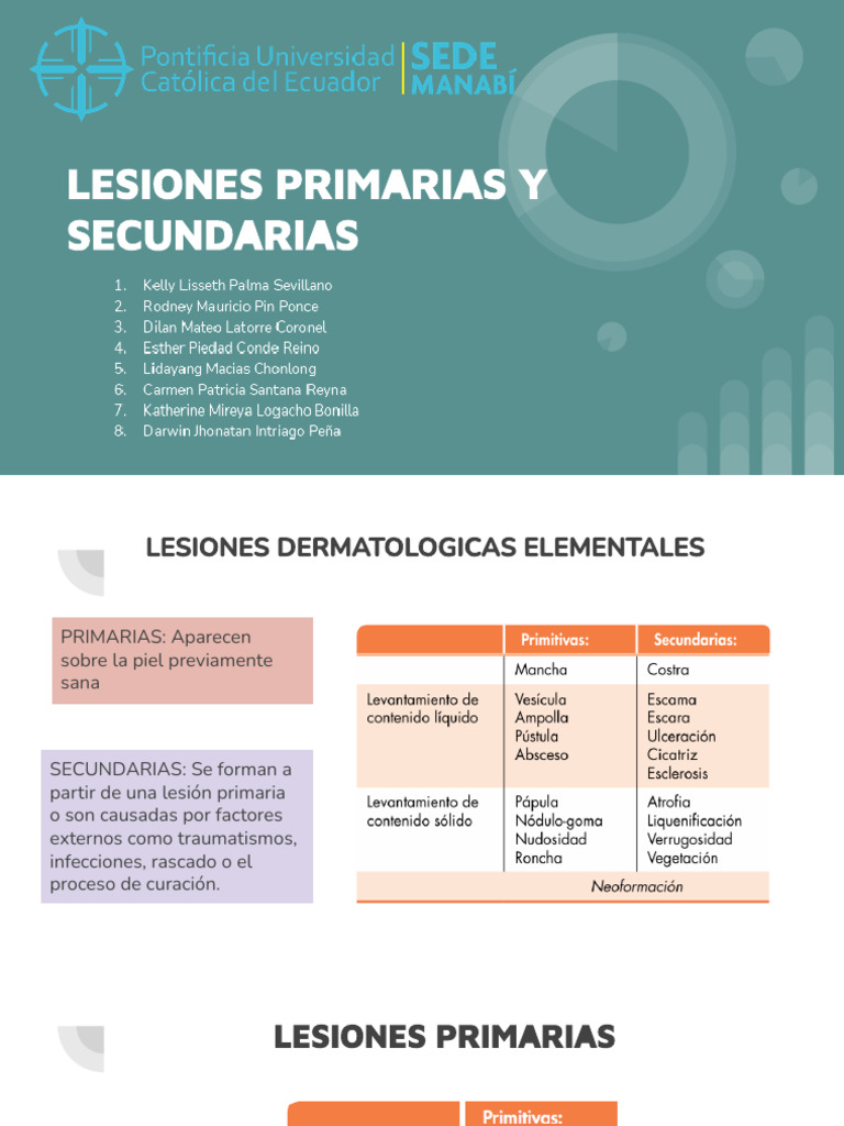 Lesiones Dermatológicas: Primarias y Secundarias | PDF | Piel ...