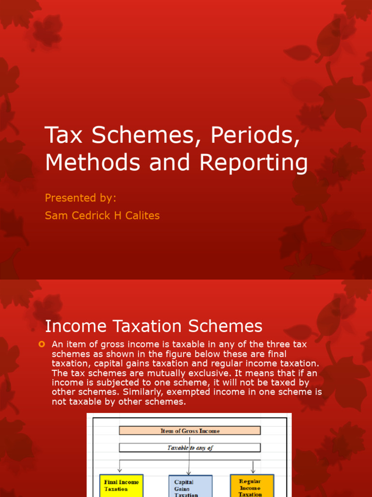 Tax Schemes Periods Methods and Reporting - Module3 | PDF | Income Tax ...