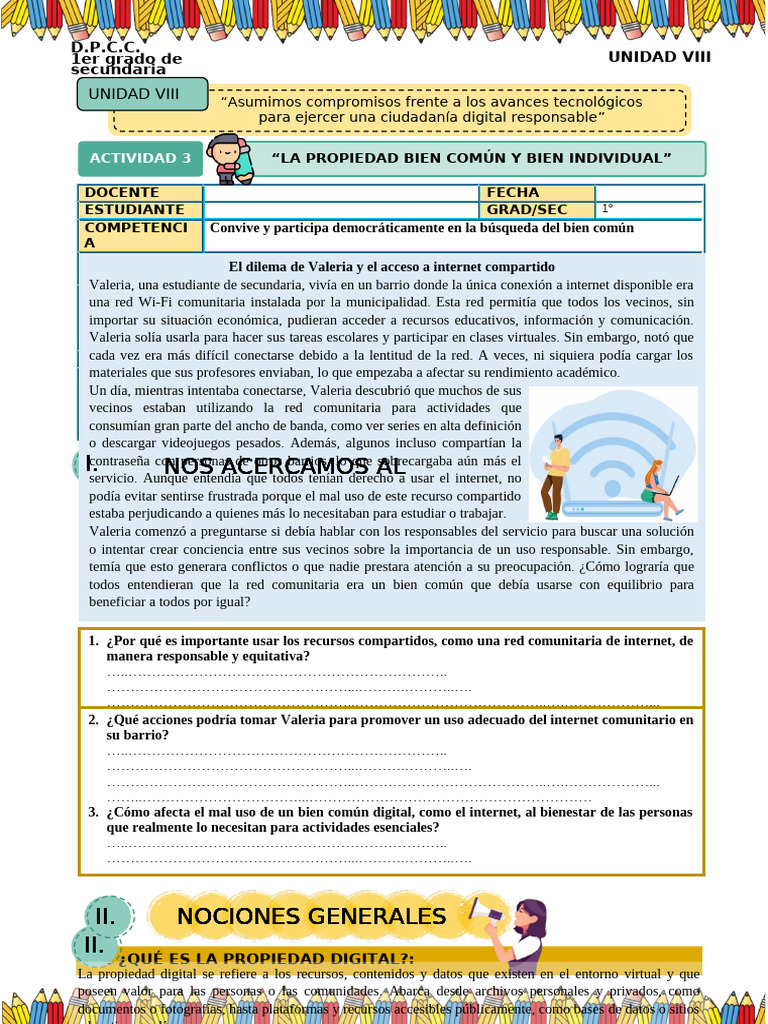 1° DPCC - Actv.03-Und.8 2024 | PDF | Internet | Contraseña
