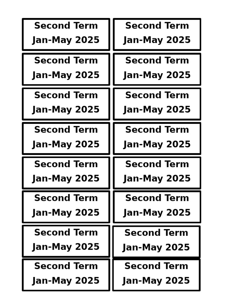 2nd Term Tags 2025 | PDF