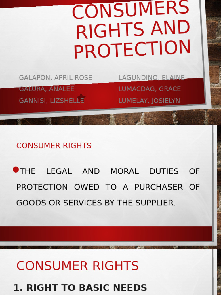 Understanding Consumer Rights and Protection | PDF | Consumer ...