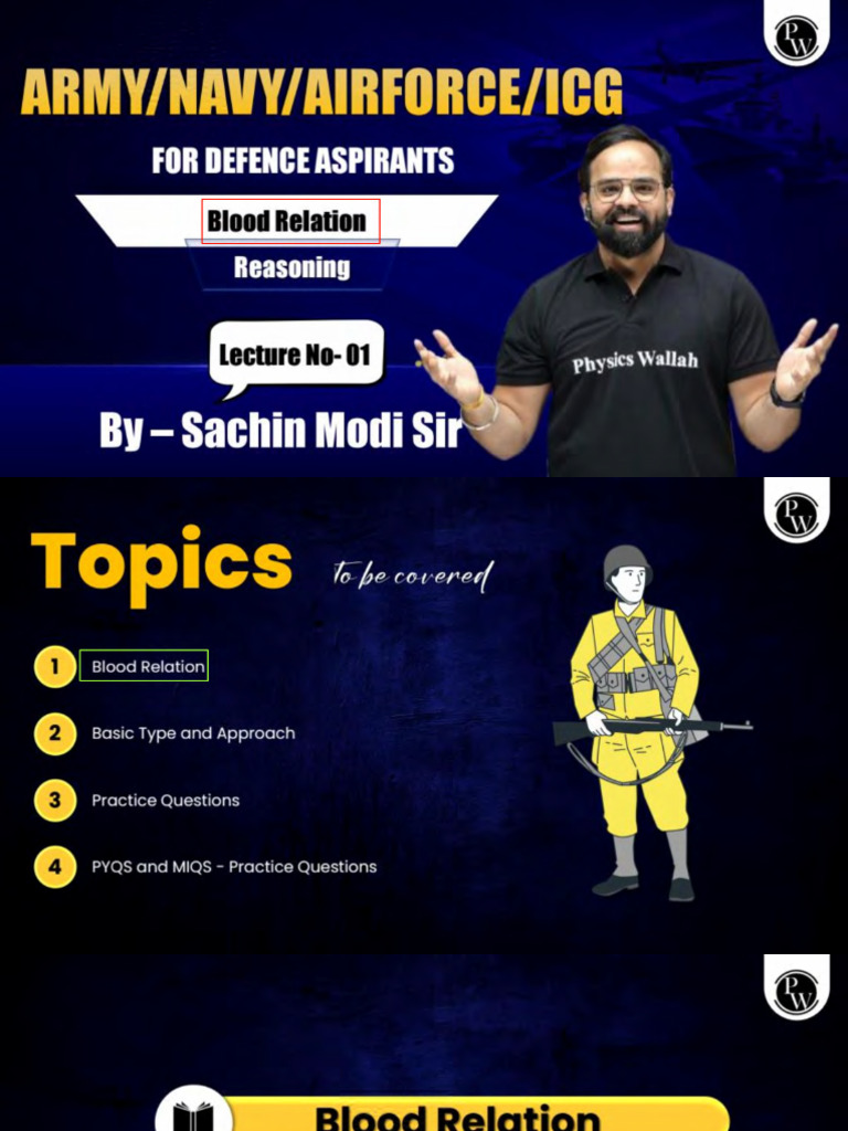 Blood Relation 01 - Class Notes | PDF