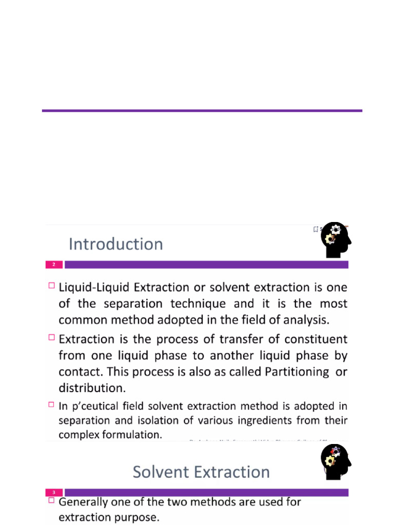 Principles of solvent extraction | PDF