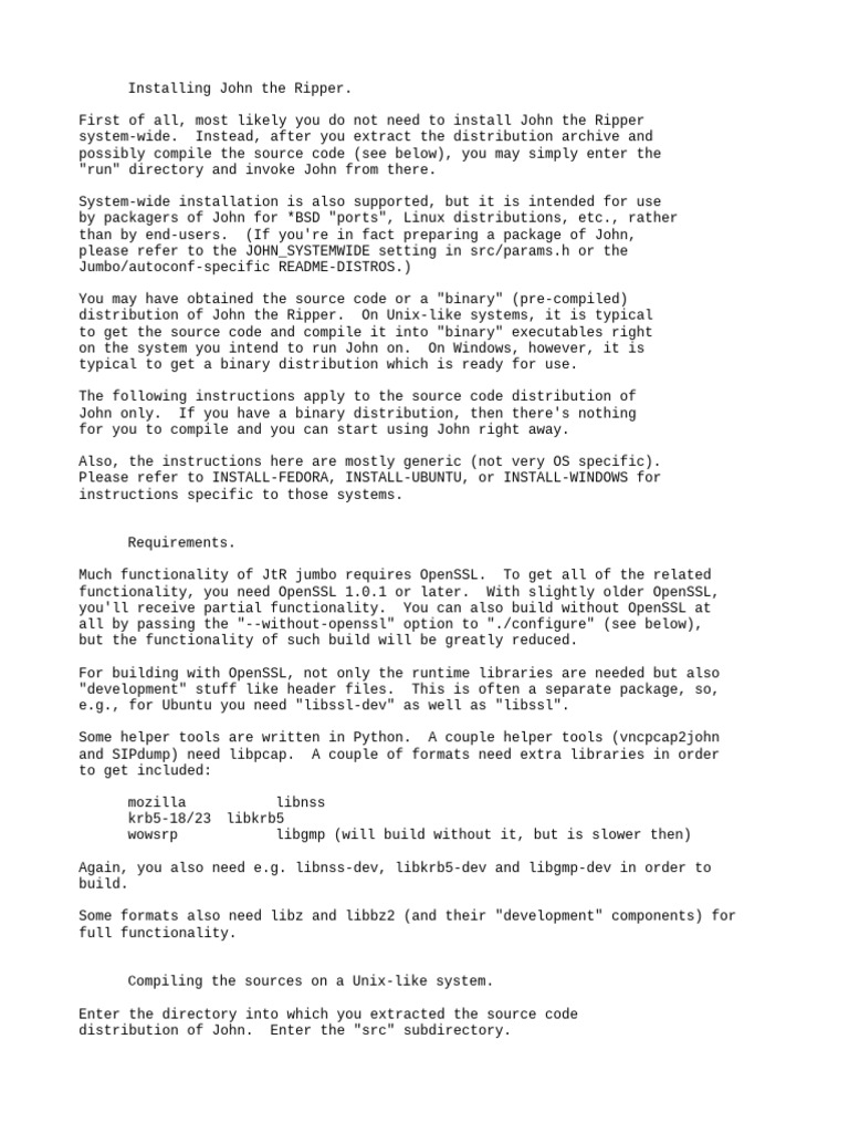 INSTALL | PDF | Compiler | Software