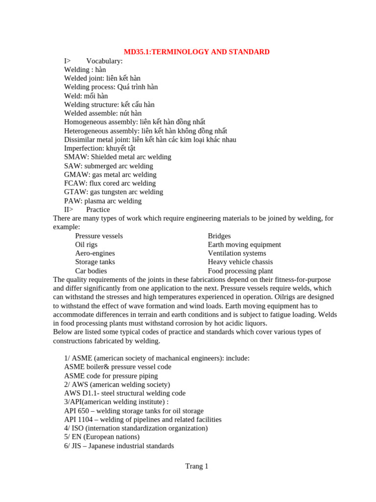 Welding Terminology and Standards Guide | PDF | Welding | Construction