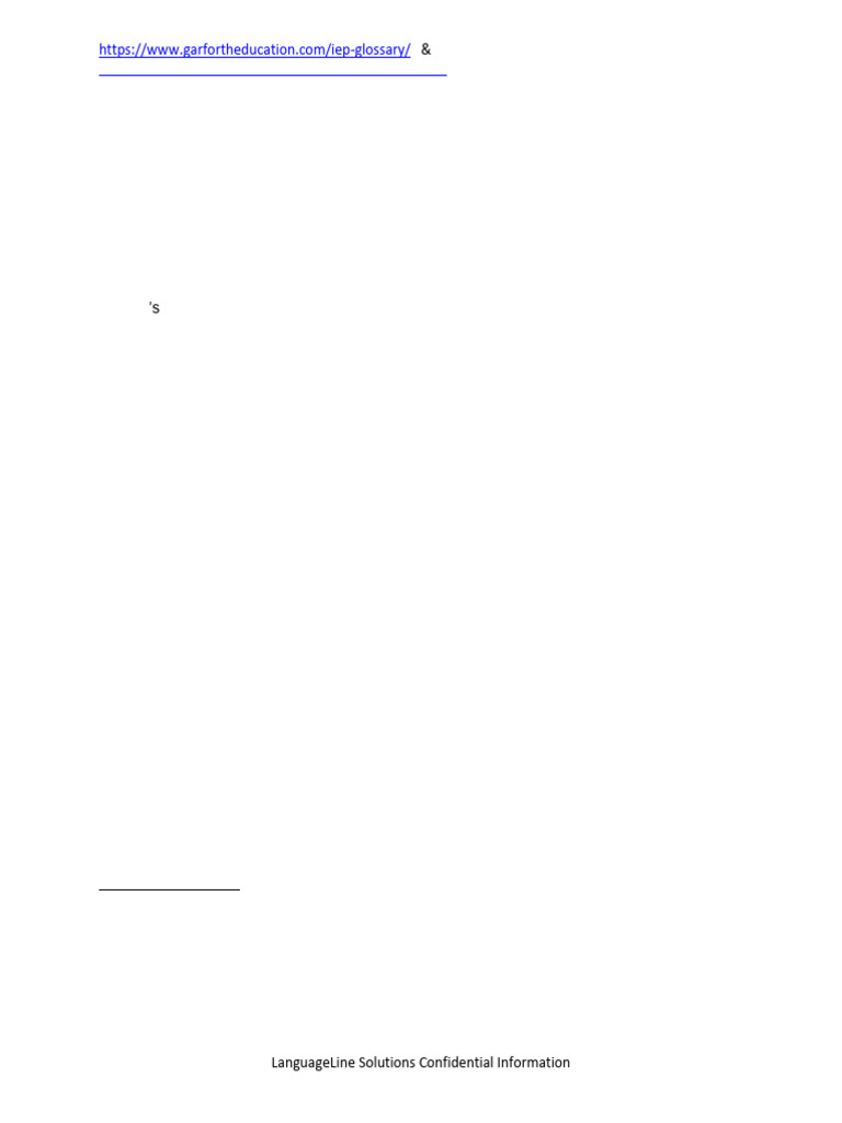 IEP Terminology in Spanish for Special Ed | PDF | Individualized ...