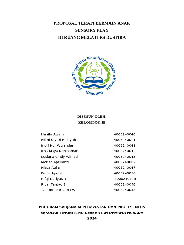 Proposal Terapi Bermain Anak Kel 3 B Baru | PDF