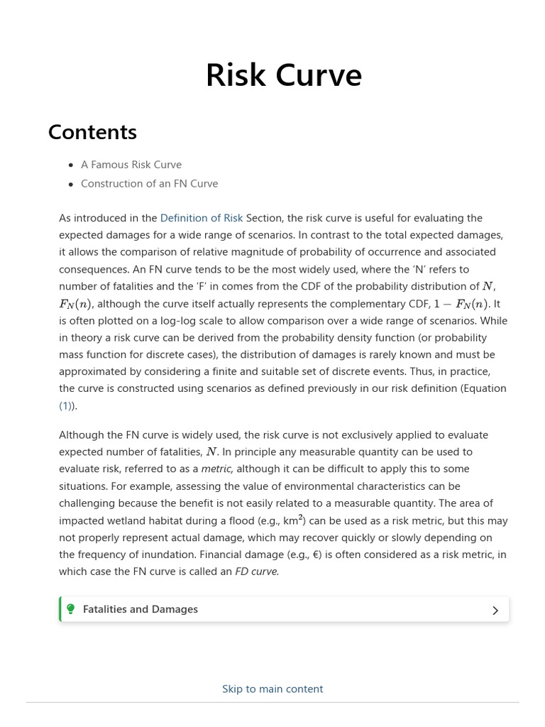 Risk Curve - Risk and Reliability For Engineers | PDF | Risk ...