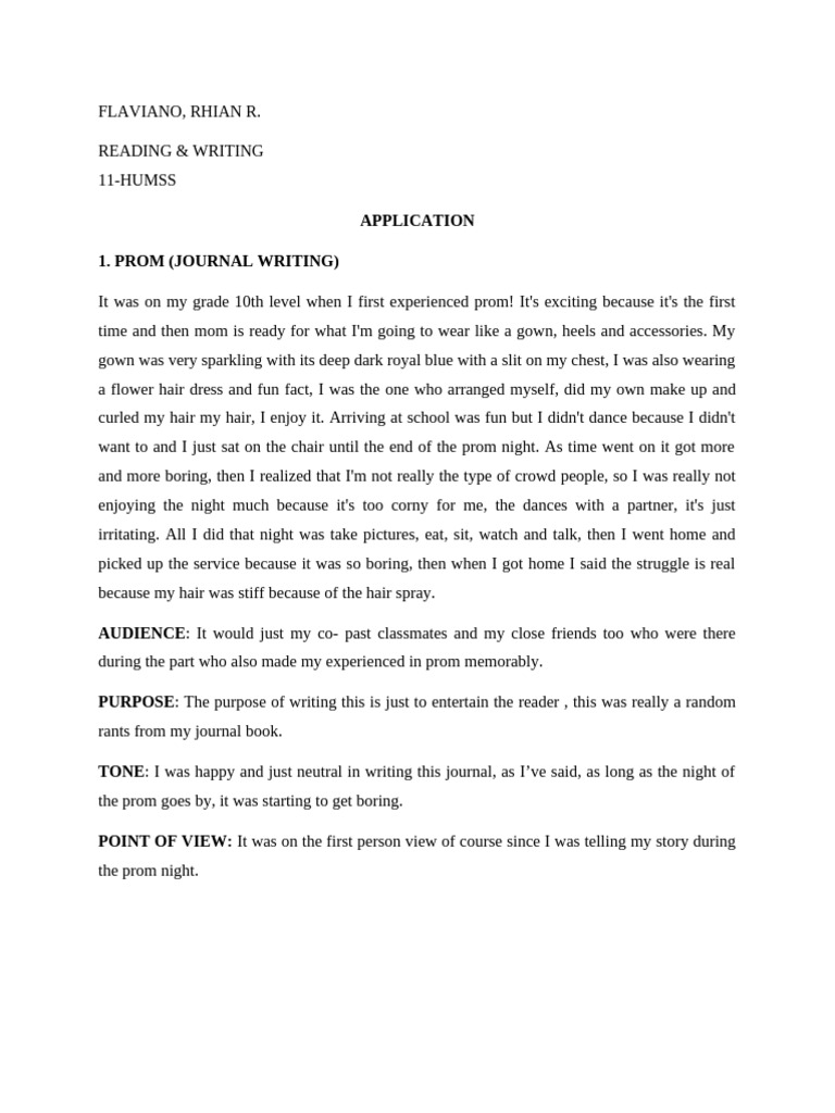 prom | PDF | Human Communication