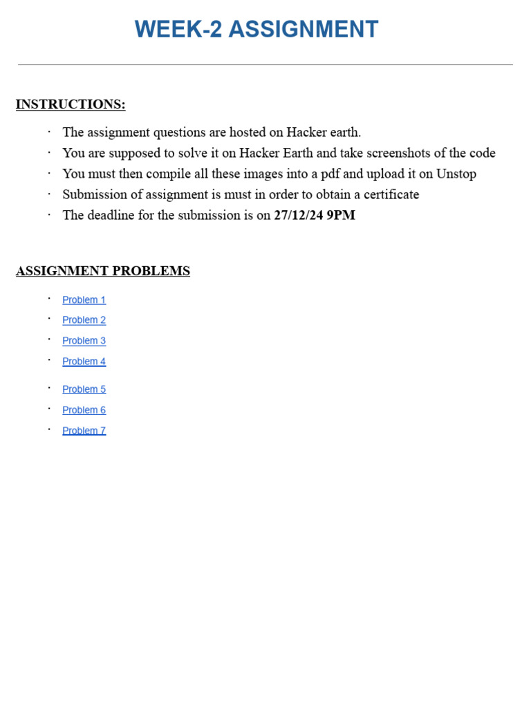 Week 2 Assignment | PDF