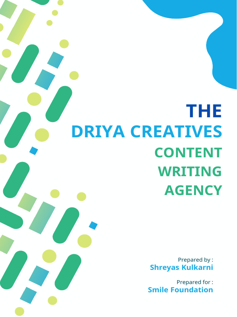 Driya Creatives - For Smile Foundation - Proposal Writing | PDF | Non ...