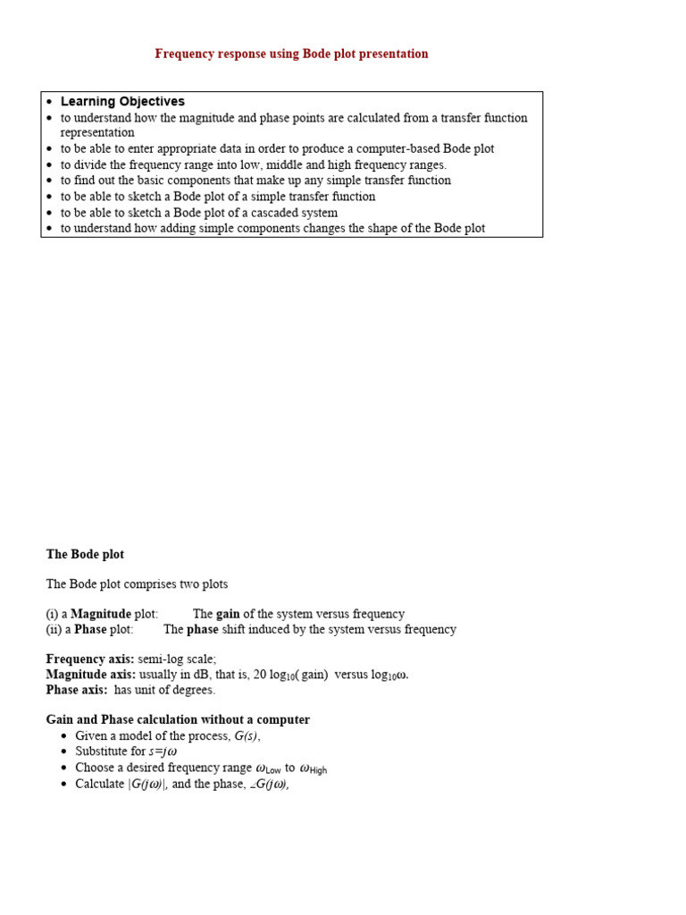 Lecture 5 2 Bode Plot Pdf Damping Amplitude