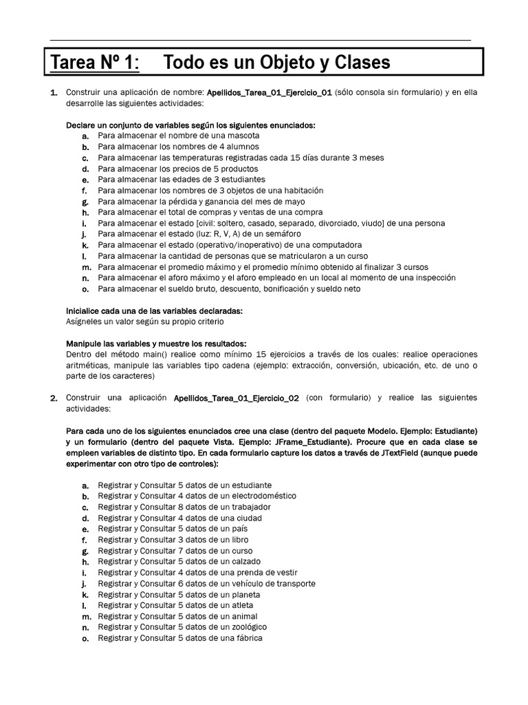 POO - Tarea-N-01 | PDF