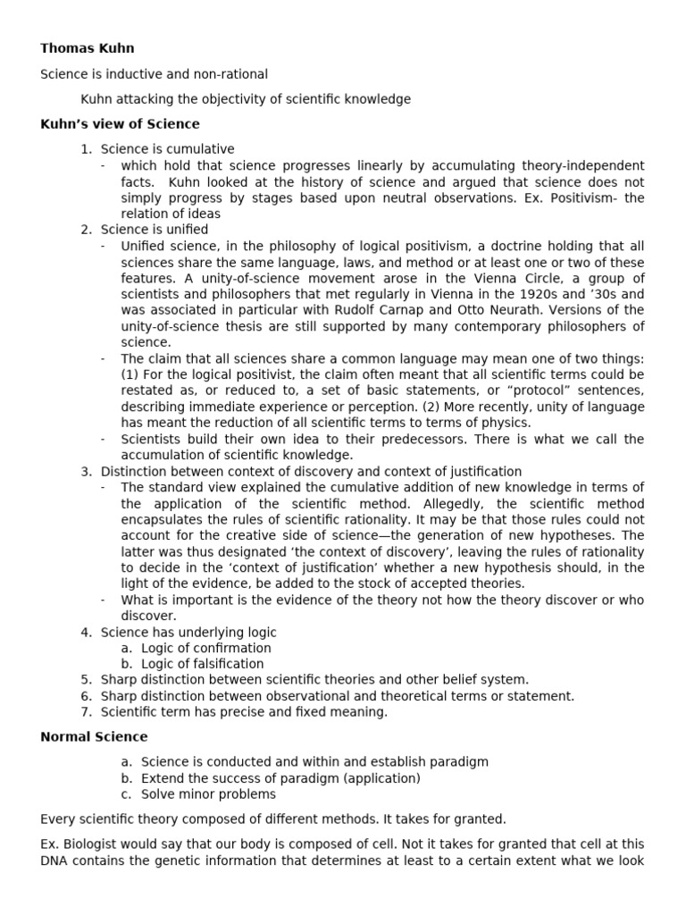 Thomas Kuhn | PDF | Paradigm | Science