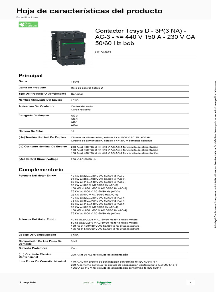 Schneider Electric - TeSys-D-TeSys-Deca-Control-tallas-1-2-y-3 ...