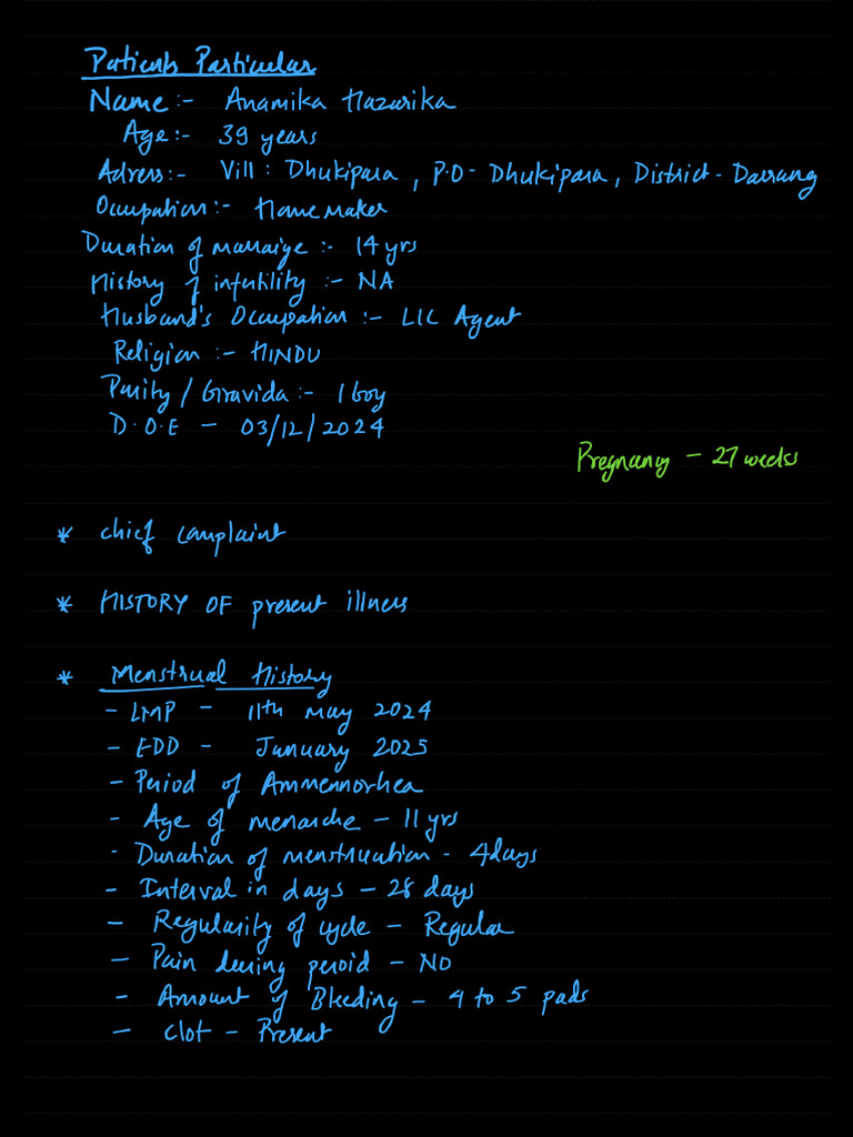 History Taking (Obg) PDF | PDF