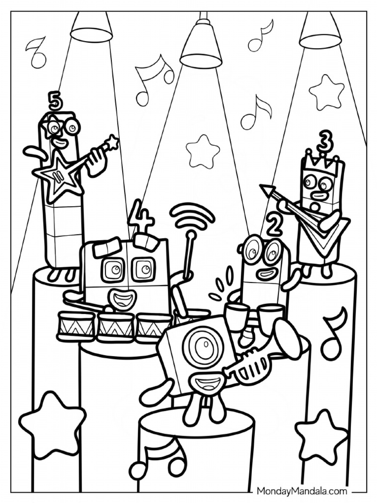 Numberblocks 1 2345 Playing Musical Instruments | PDF