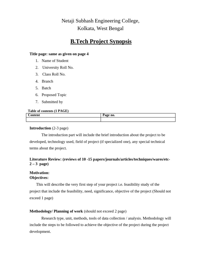 Synopsis-Template-of-7th-Sem-Project-Report-of-Final-Year-AIML | PDF | Computing