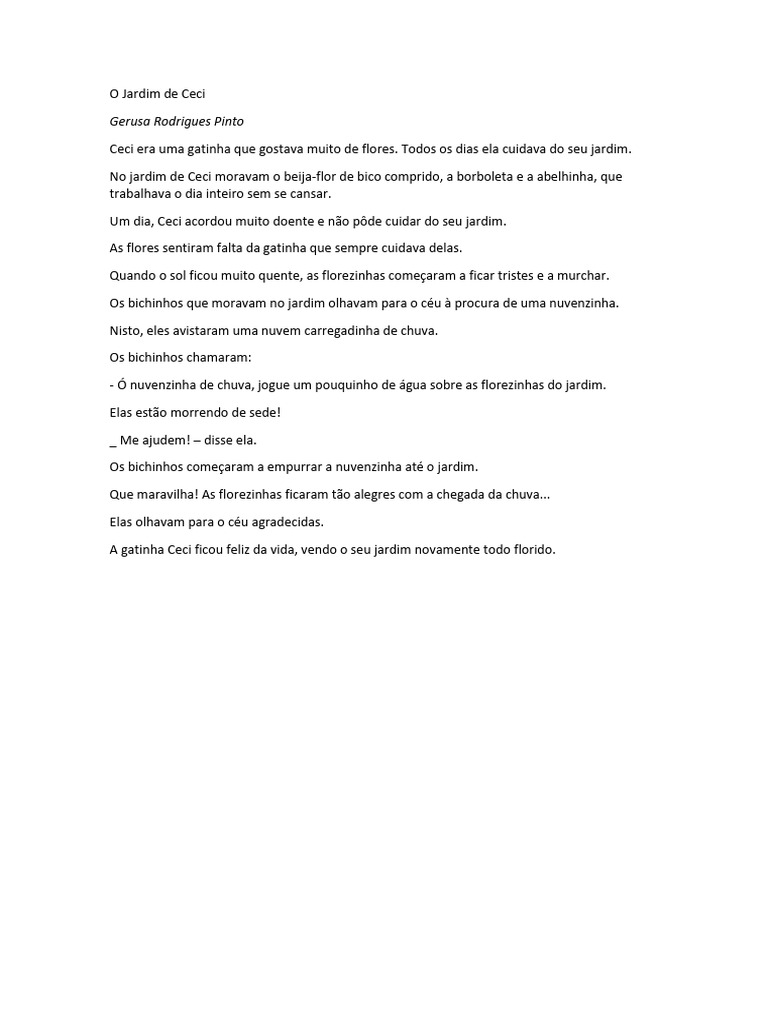 O Jardim de Ceci | PDF
