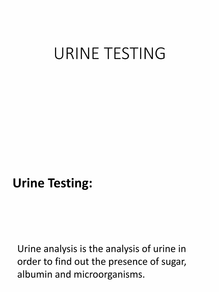 Urine Testing | PDF
