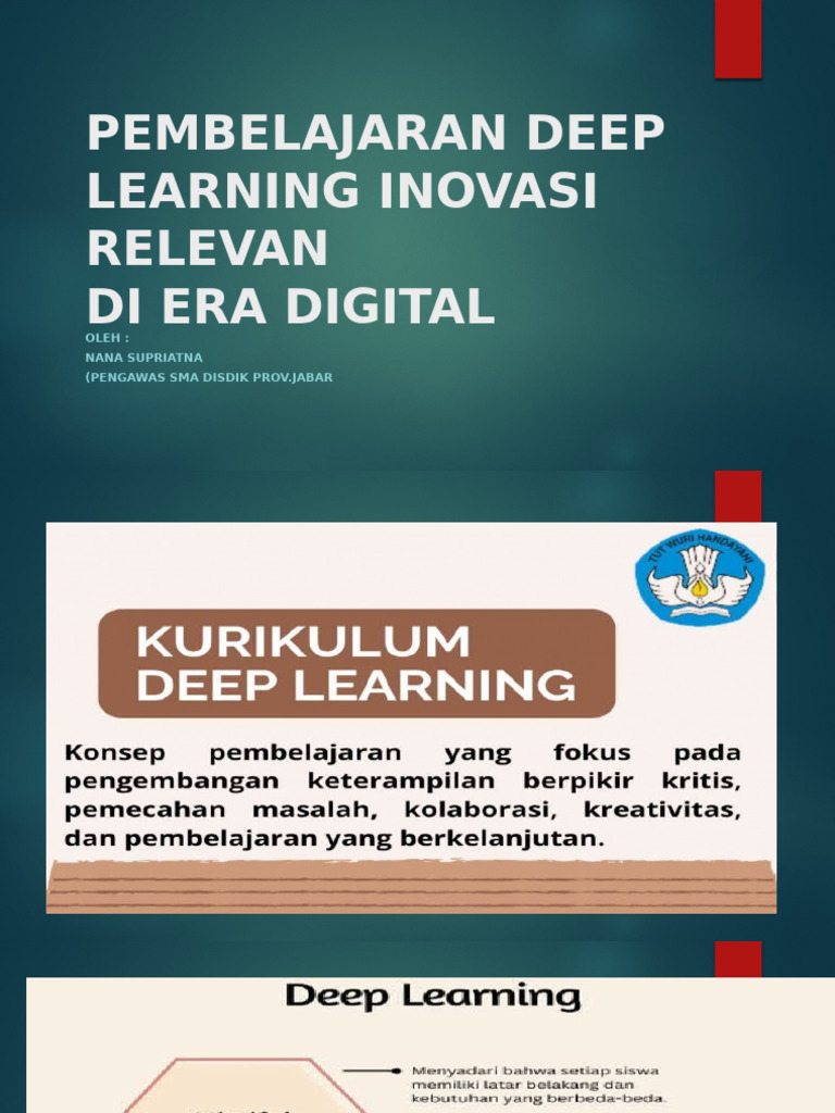 Kurikulum Deep Learning di Era Digital | PDF