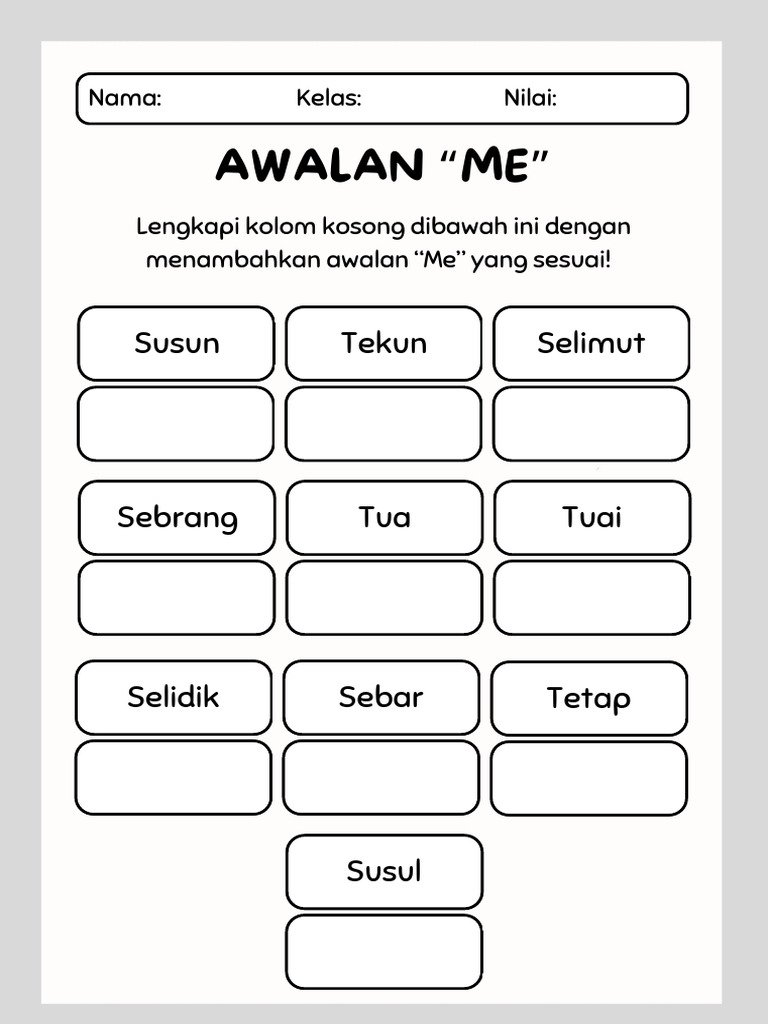 LKPD Awalan Me | PDF