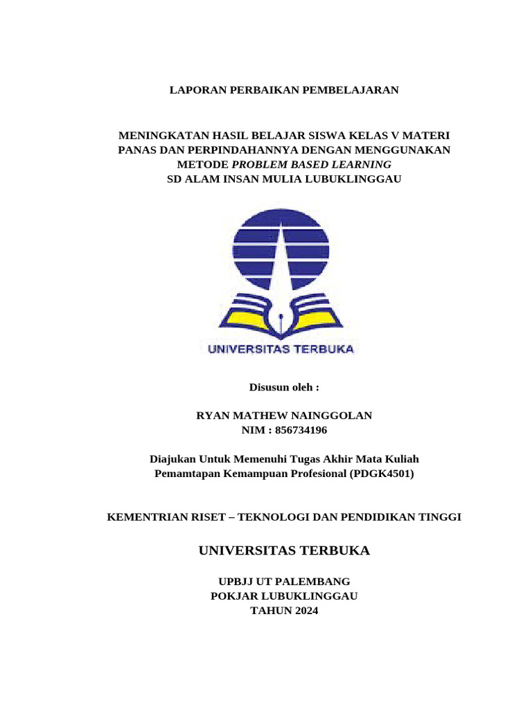 A.Lembar Pengesahan Laporan Hasil Perbaikan, lembar plagiat, kata pengantar - Copy | PDF