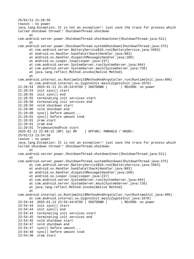 Power Off Reset Reason Backup | PDF | Java (Programming Language) | Oracle Corporation