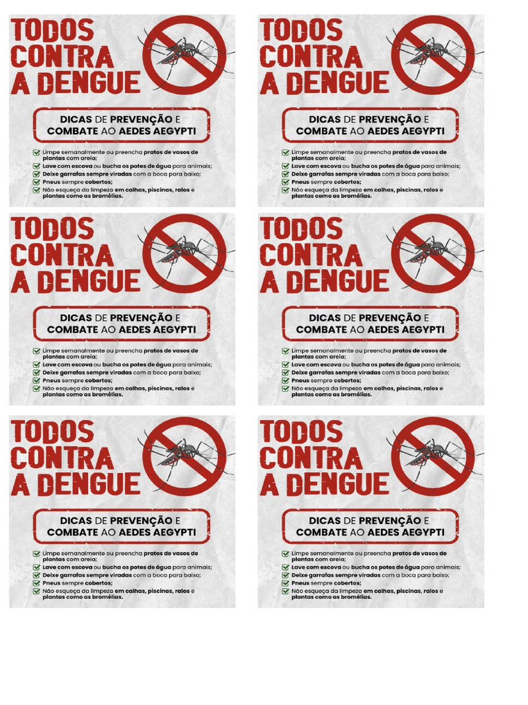 Combate A Dengue Imprimir | PDF