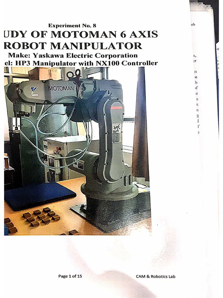 Motoman 6 Axis Robot | PDF