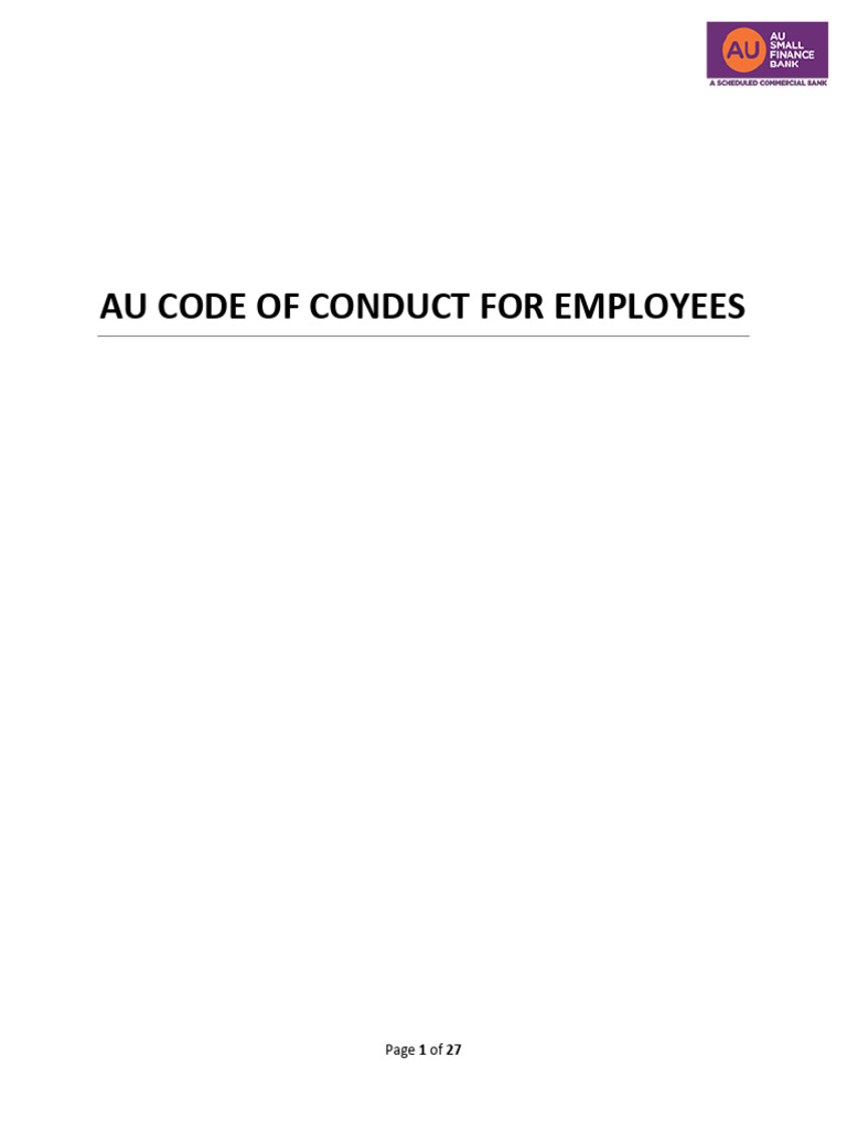 Code of Conduct For Employees | PDF | Bribery | Employment