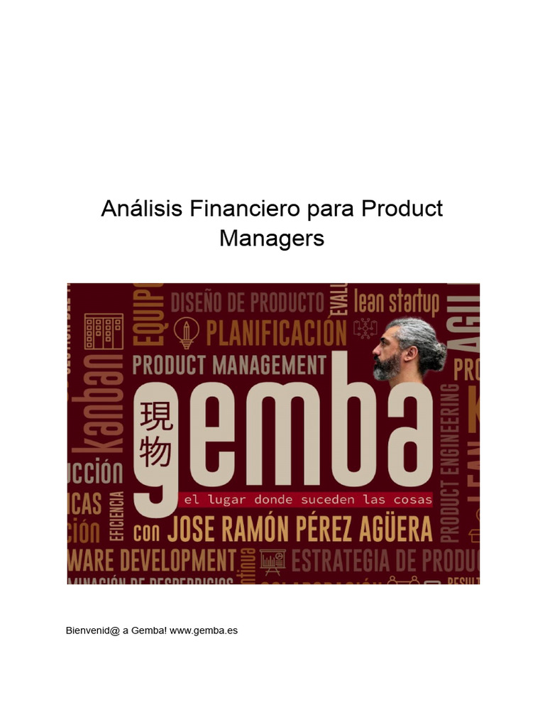 EBOOK Portada - GEMBA - Análisis de Financiero para Product Managers | PDF | Inversión de valor ...