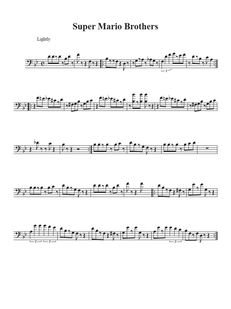 Super Mario Bros Trio - Trombone 1 | PDF