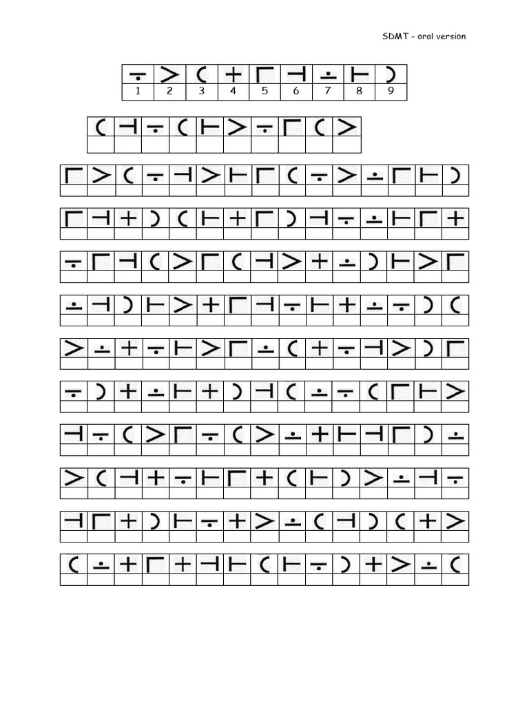 SDMT-oral - Copie | PDF