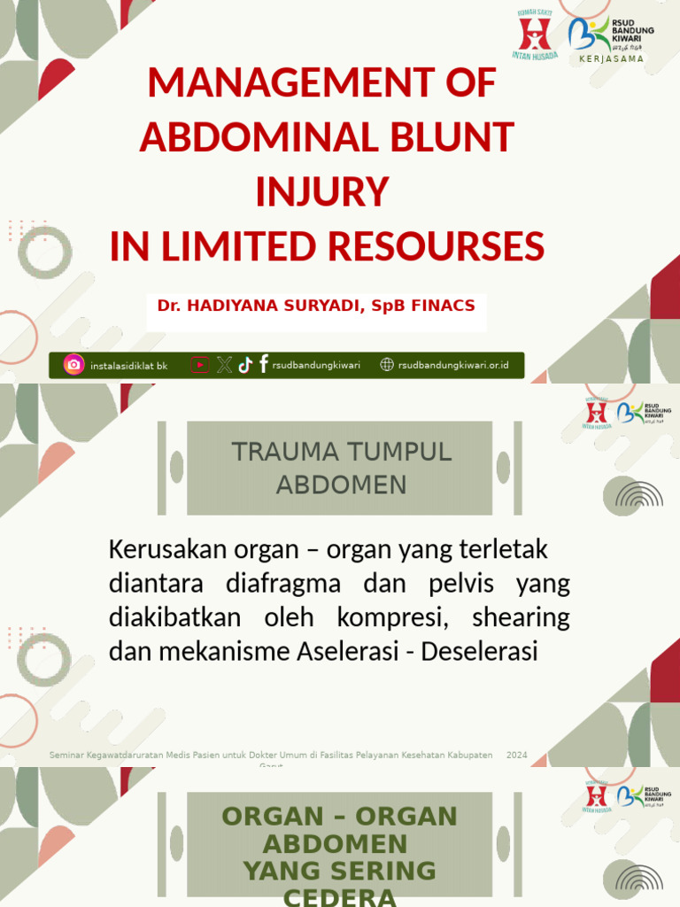 Manajemen Trauma Tumpul Abdomen | PDF