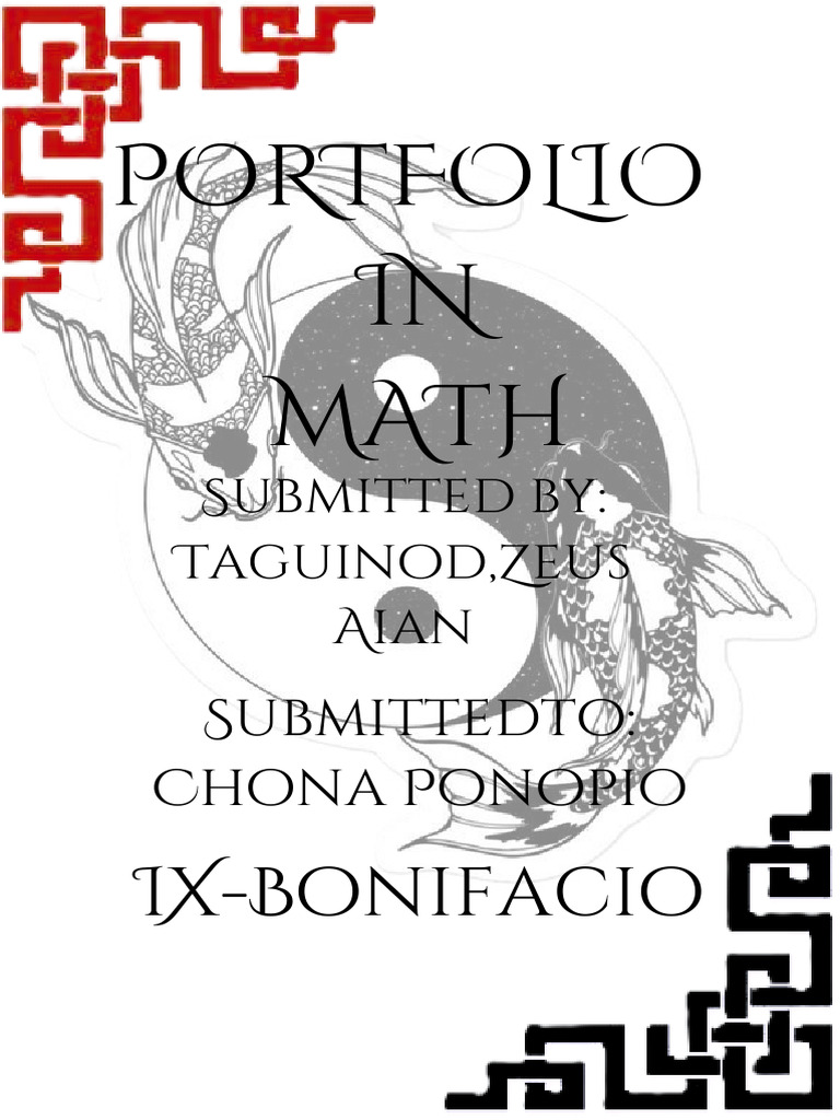 Math Portfolio Reflection And Prayer Pdf