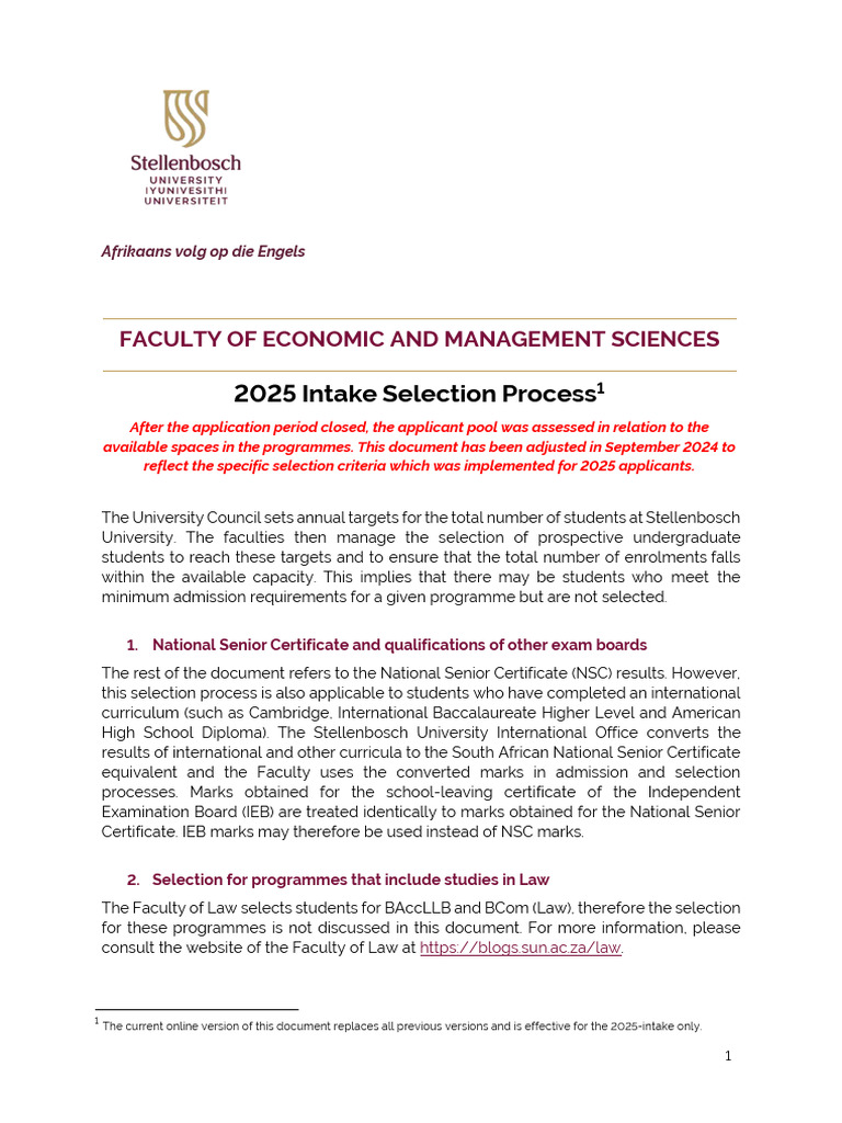 2025 Selection Process For Distribution Edited-3 v2 | PDF | University ...